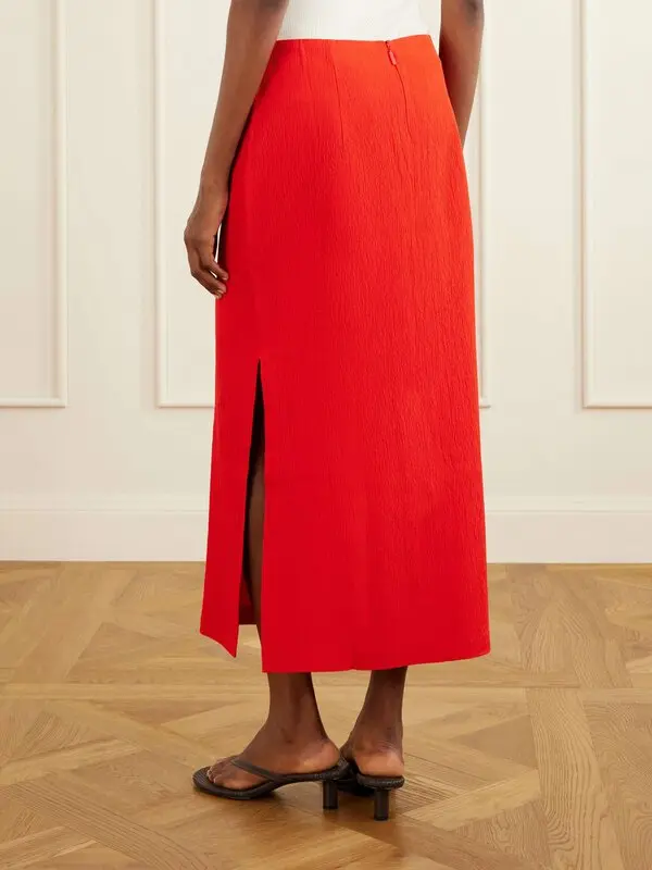 Tibi Stretch-crepe Midi Skirt