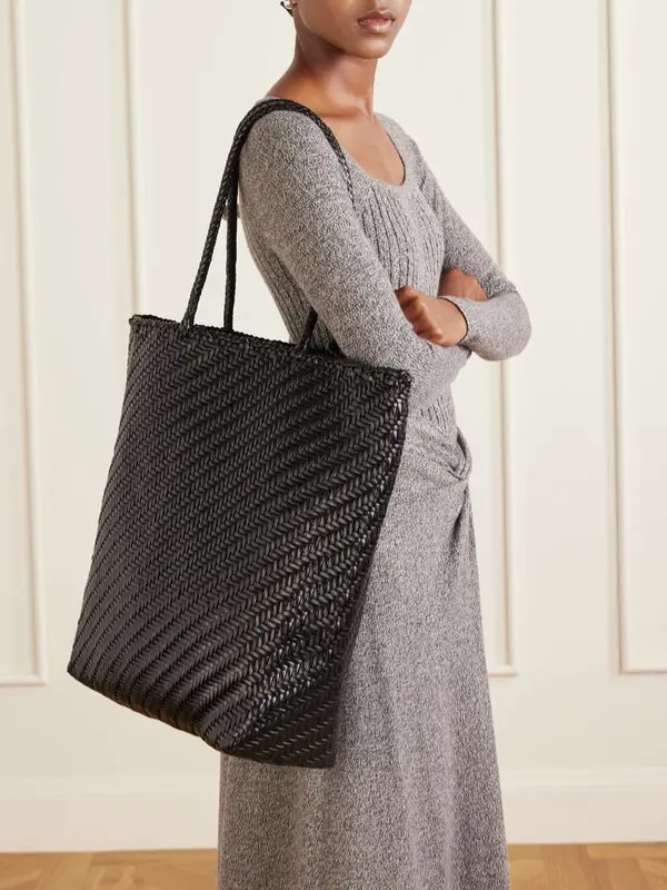 Dragon Diffusion Big Woven Leather Tote Bag