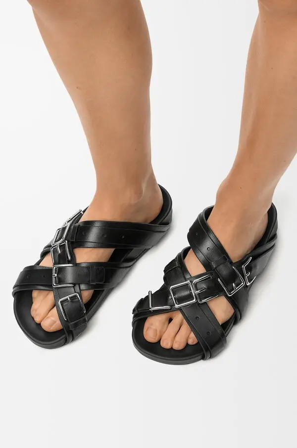 Loewe Type Fussbett Sandals In Vegetable-tanned Leather