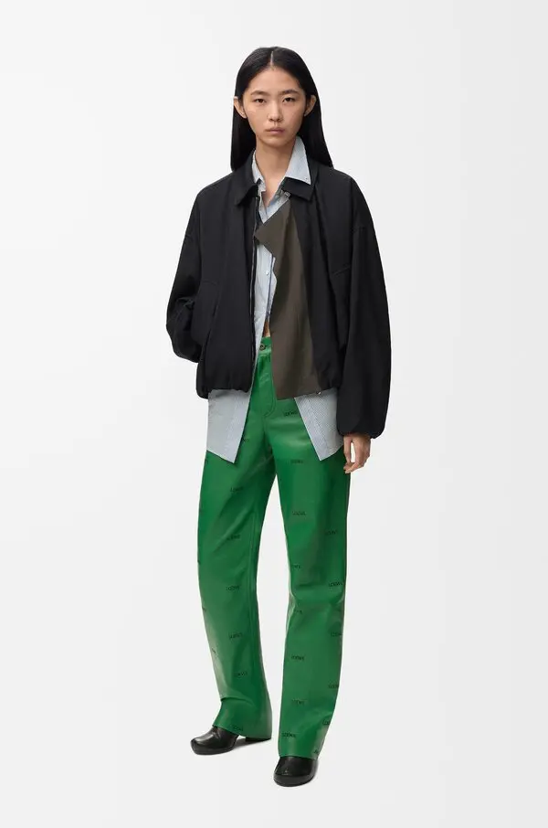 Loewe Jacket In Viscose And Wool Blend - Black