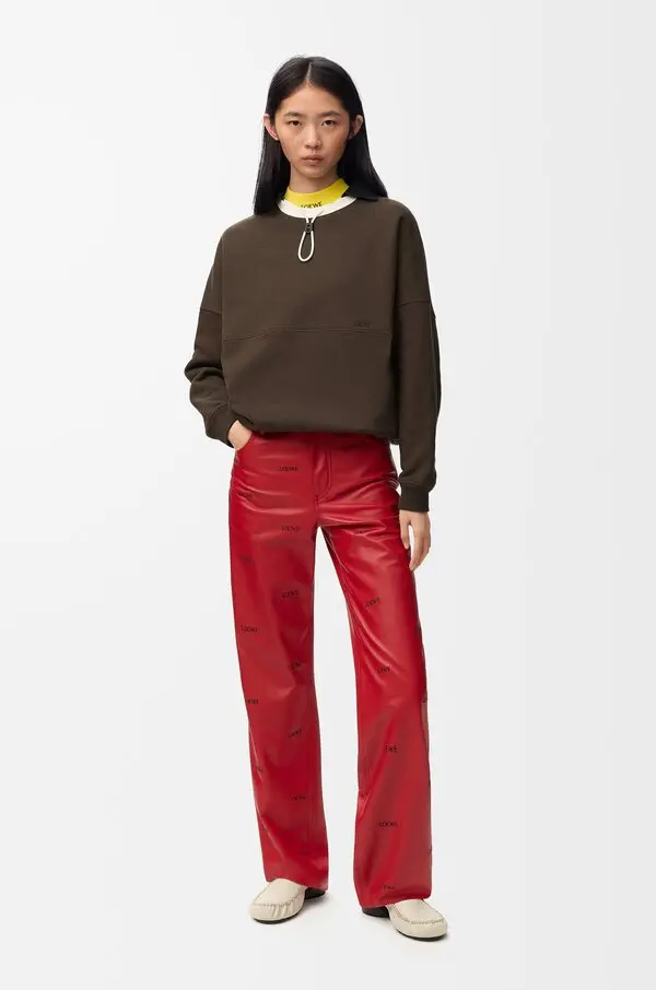 Loewe Sweatshirt In Cotton - Brown