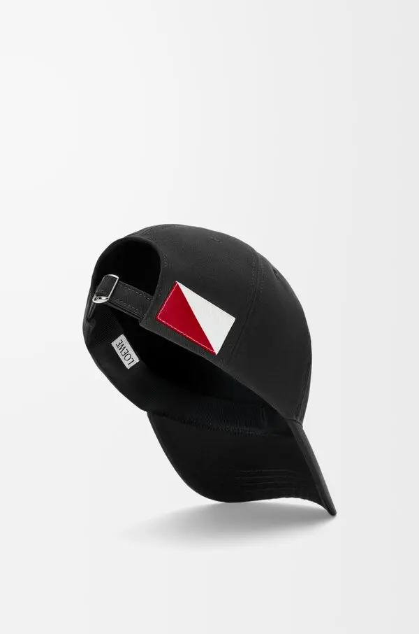 Loewe Cotton Baseball Cap With Embroidered Logo - Black