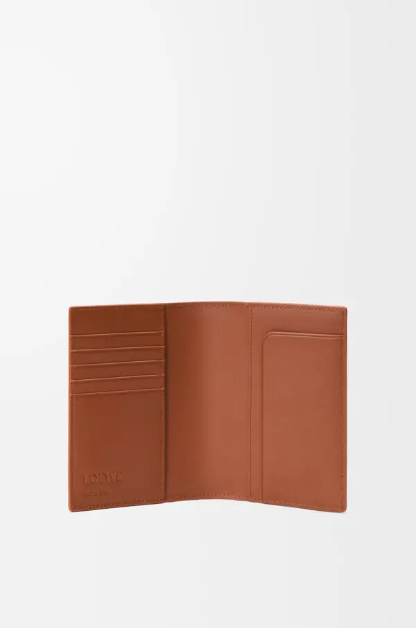 Loewe Anagram Passport Cover In Leather Skin - Multicolor Squirrel