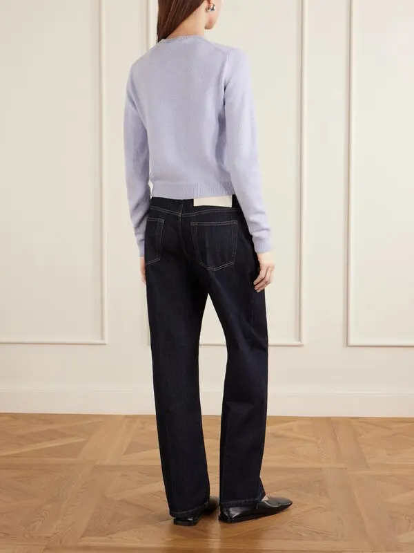 JIL SANDER Cropped Wool And Cashmere-blend Sweater
