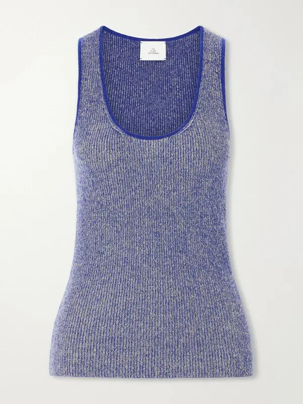 THE ELDER STATESMAN Marled Cashmere Tank