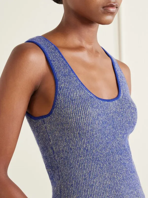 THE ELDER STATESMAN Marled Cashmere Tank