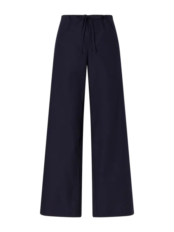 FLORE FLORE Josephine Organic Cotton-poplin Drawstring Straight-leg Pants