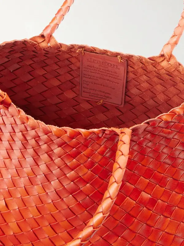 Dragon Diffusion Santa Croce Woven Leather Tote