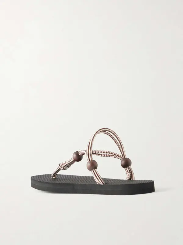 LOEFFLER RANDALL Mika Bead-embellished Cord Sandals