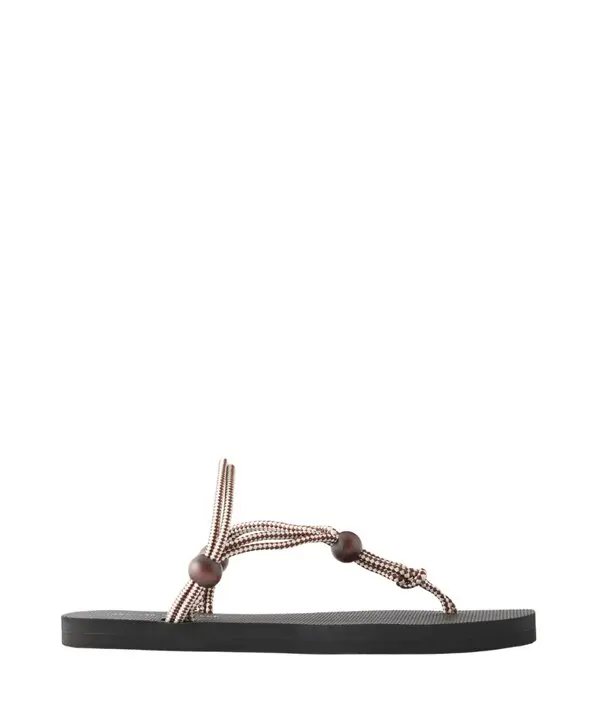 LOEFFLER RANDALL Mika Bead-embellished Cord Sandals - Black