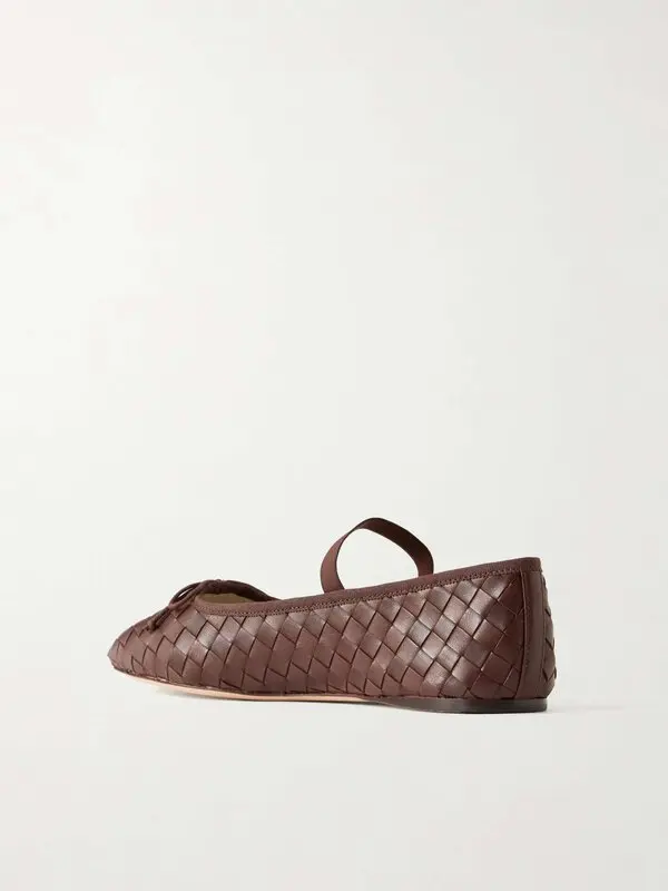 LOEFFLER RANDALL Leonie Woven Leather Ballet Flats