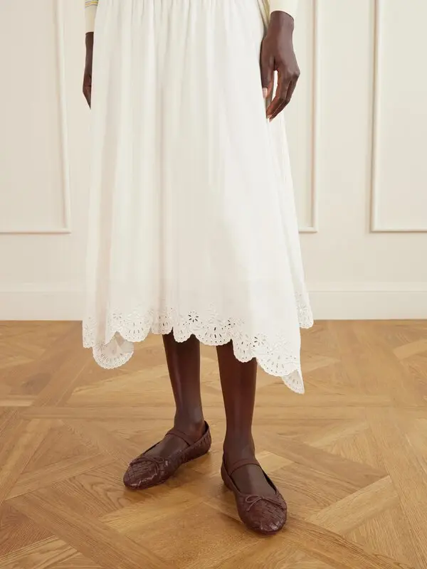 LOEFFLER RANDALL Leonie Woven Leather Ballet Flats - Brown