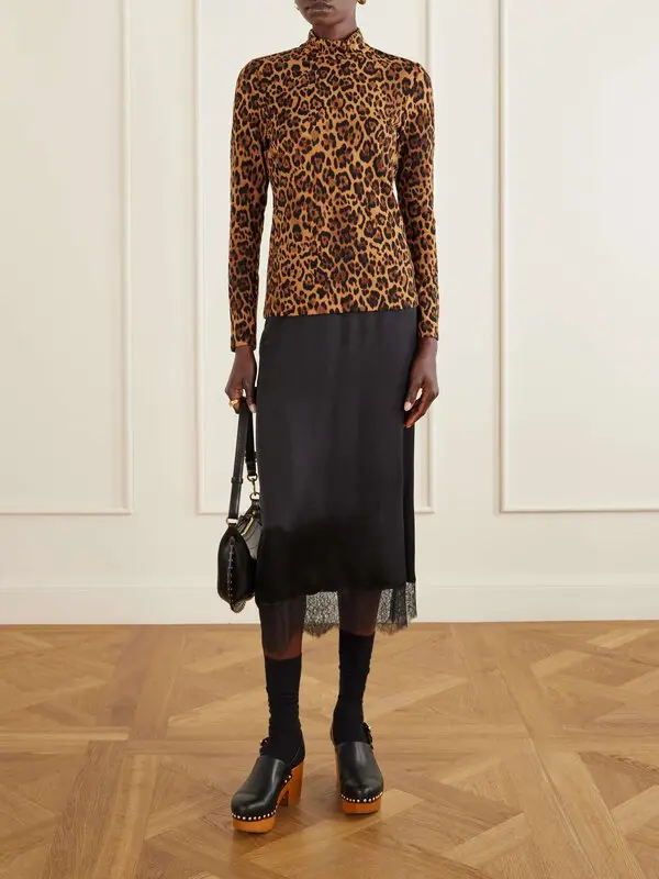 Anna Sui Leopard-print Turtleneck Sweater - Leopard Print