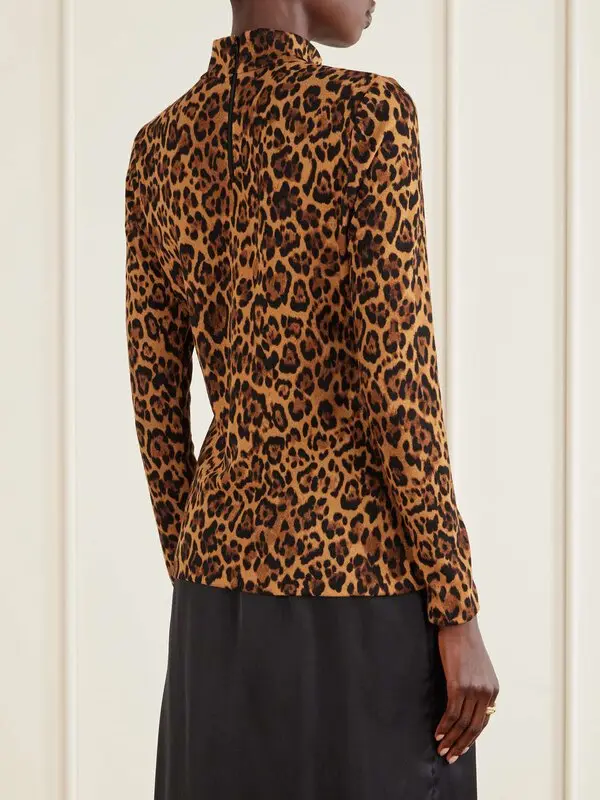 Anna Sui Leopard-print Turtleneck Sweater - Leopard Print