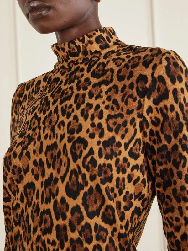 Anna Sui Leopard-print Turtleneck Sweater - Leopard Print