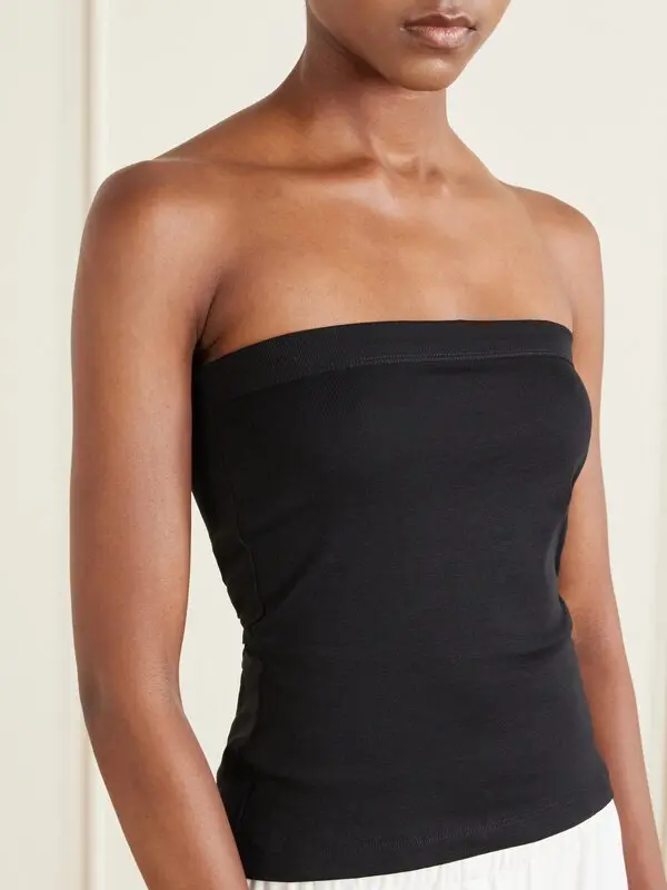 FLORE FLORE Bes Strapless Organic Cotton-jersey Top