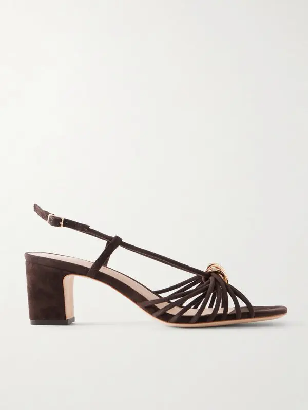 LOEFFLER RANDALL Minna 60 Suede Sandals - Brown