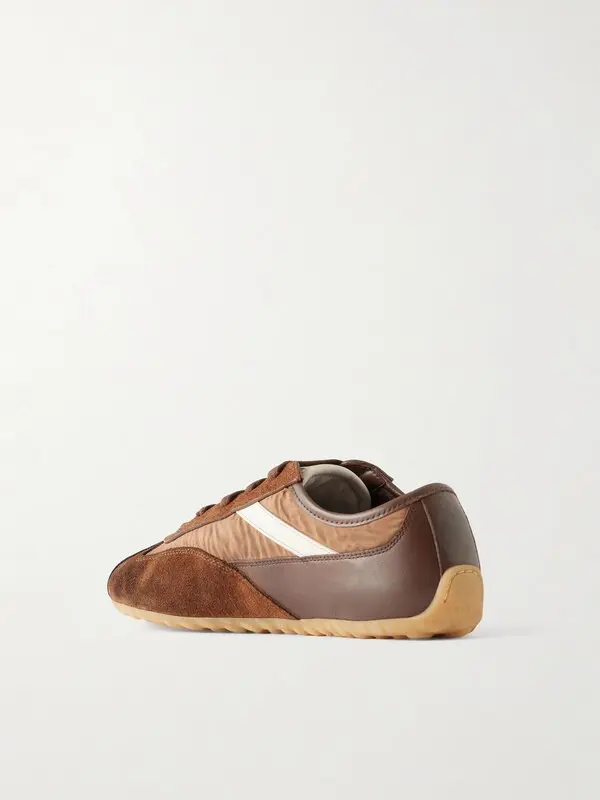 Alexander McQueen Boxe' Suede And Leather Sneakers - Brown