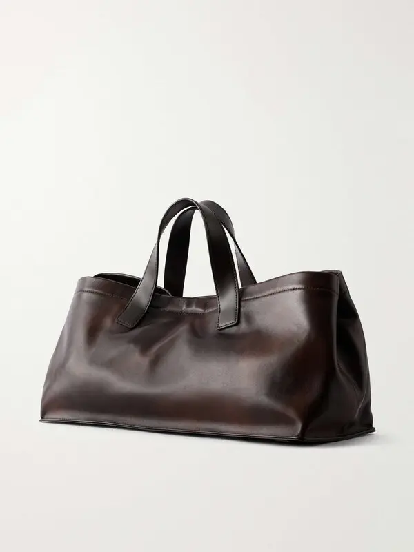 Staud Port Logo-debossed Leather Tote