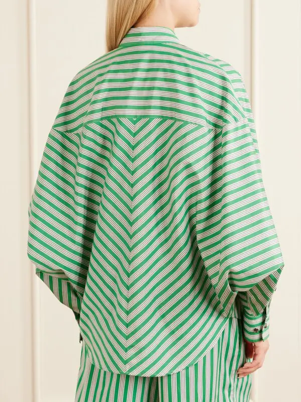 Loewe Striped Cotton-poplin Balloon Sleeve Shirt