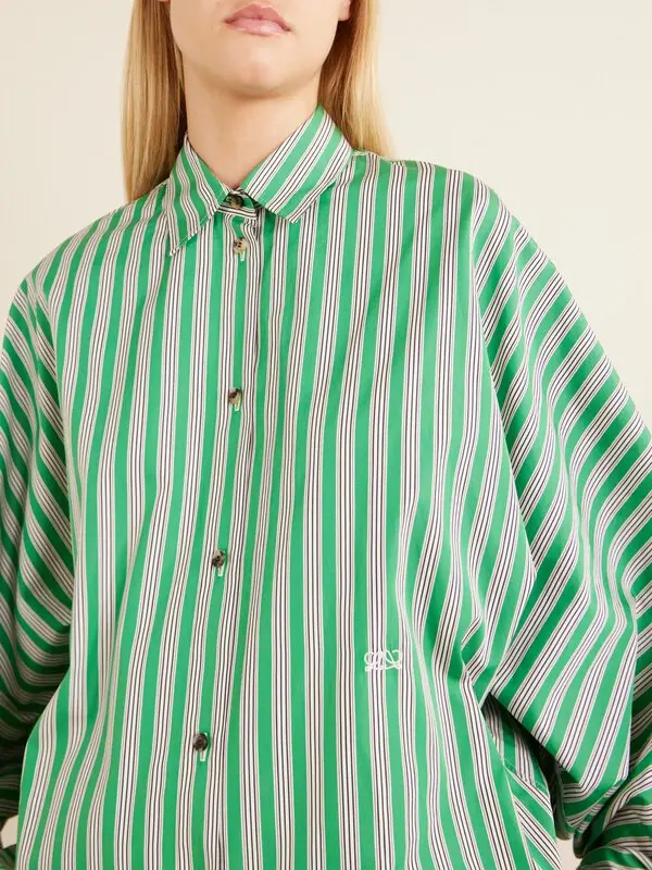 Loewe Striped Cotton-poplin Balloon Sleeve Shirt