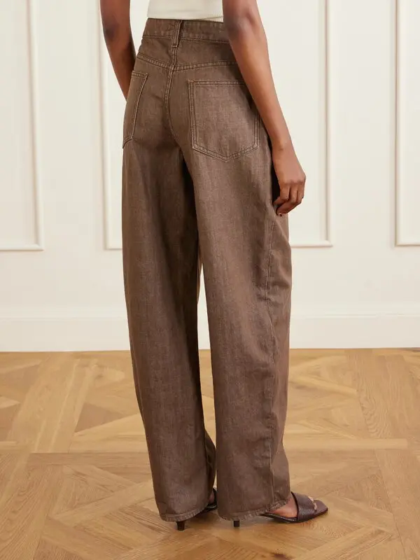 Ossou Rider Low-rise Boyfriend Jeans - Brown