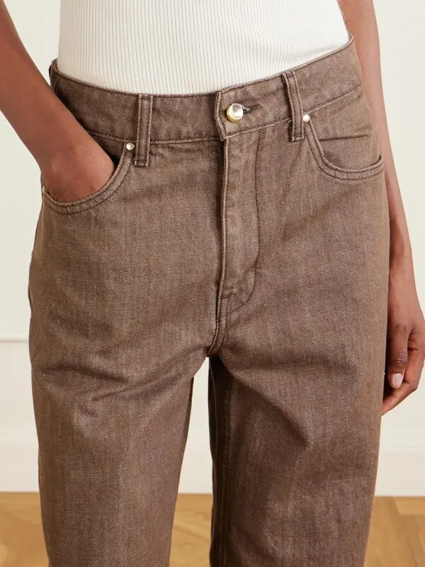 Ossou Rider Low-rise Boyfriend Jeans - Brown