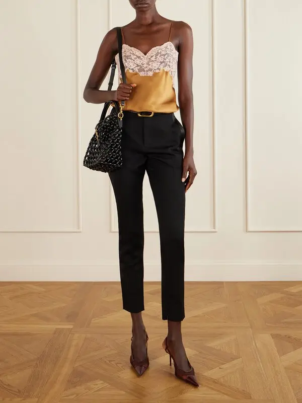 Saint Laurent Le 37 Mini Beaded Wood Shoulder Bag