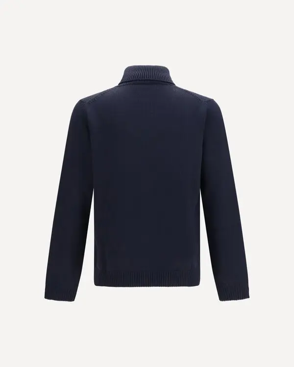 ROBERTO COLLINA Wool Turtleneck Sweater - Blue