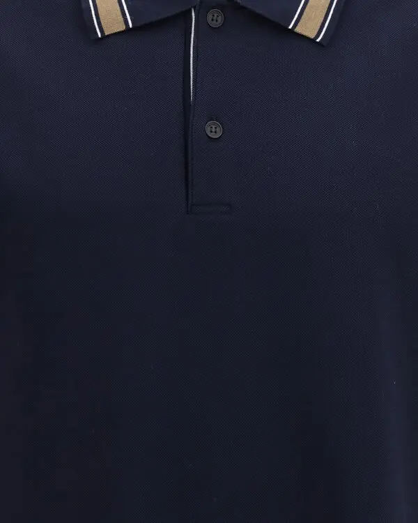 FERRAGAMO Cotton Piqué Polo Shirt Ale - Blue