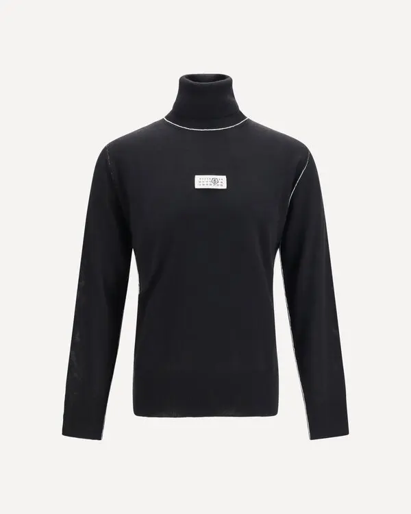 MAISON MARGIELA Turtleneck Sweater With Logo Patch