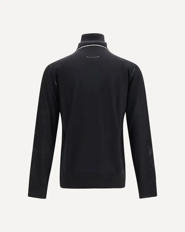 MAISON MARGIELA Turtleneck Sweater With Logo Patch