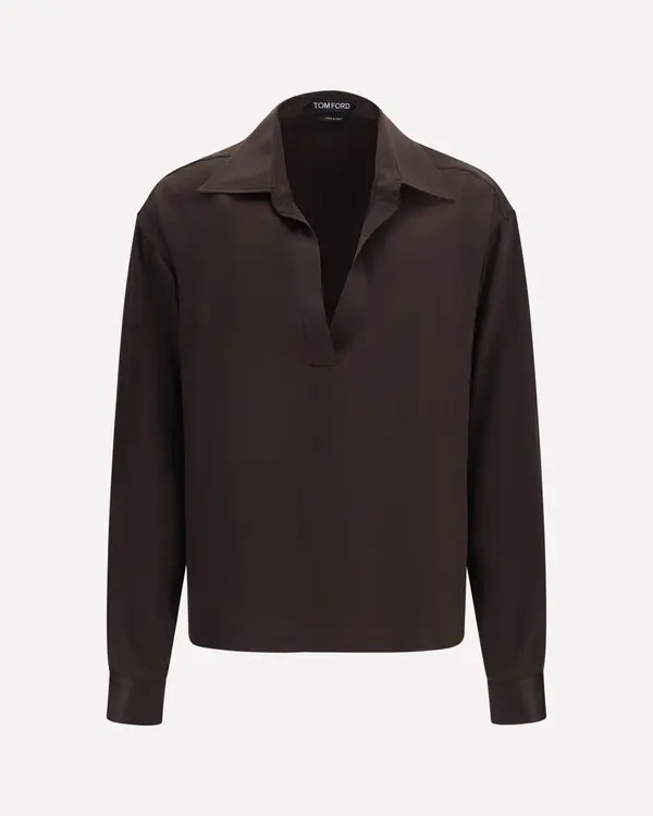 TOM FORD Deep V-neck Silk Shirt