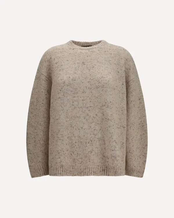Fabiana Filippi Bouclé Yarn Sweater With Lurex - Beige