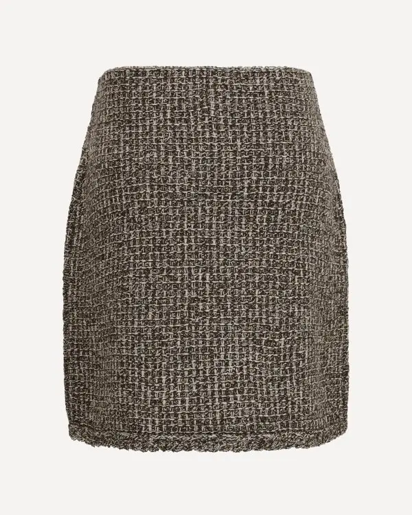 Fabiana Filippi Checked Tweed Mini Skirt With Sequins