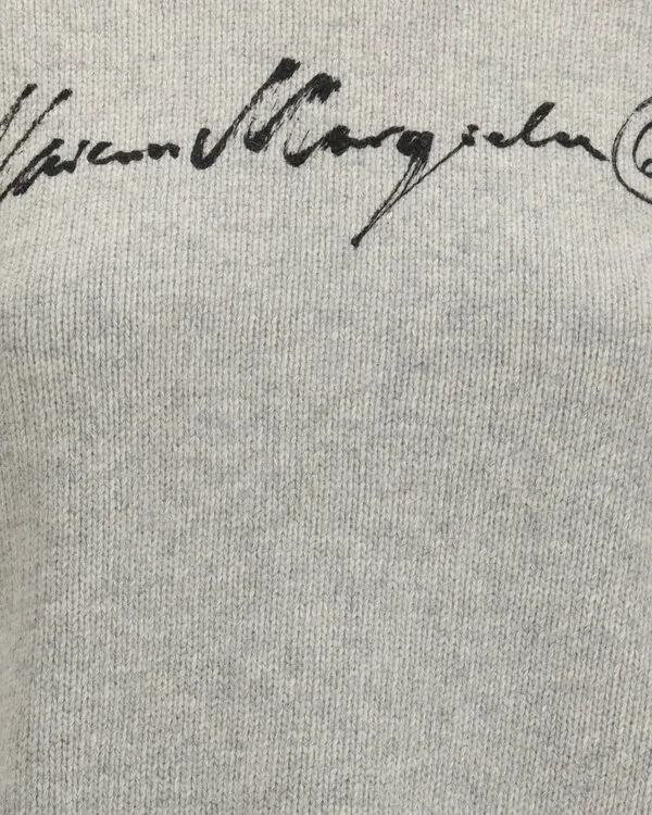 MAISON MARGIELA Knitted Sweater With Logo Lettering Feale