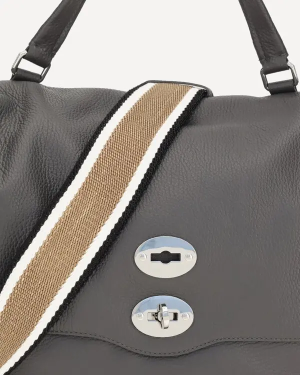 ZANELLATO Medium Postina Daily Handbag In Hammered Leather Effect