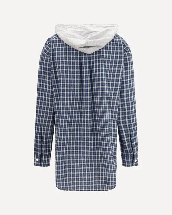 Miu Miu Checked Hooded Shirt