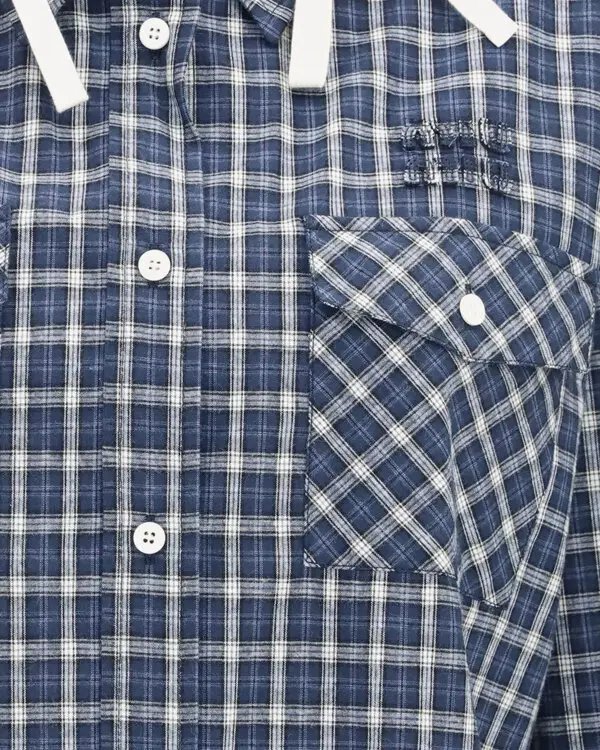 Miu Miu Checked Hooded Shirt