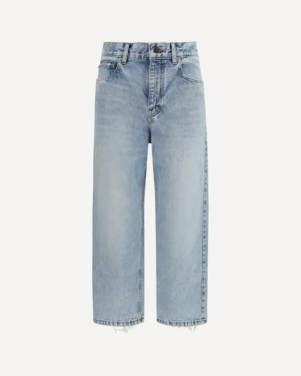 Balenciaga Jackie Capri Pants In Organic Cotton - Light Blue