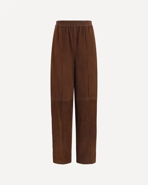 Fabiana Filippi Suede Wide Leg Pants With Monili Detail