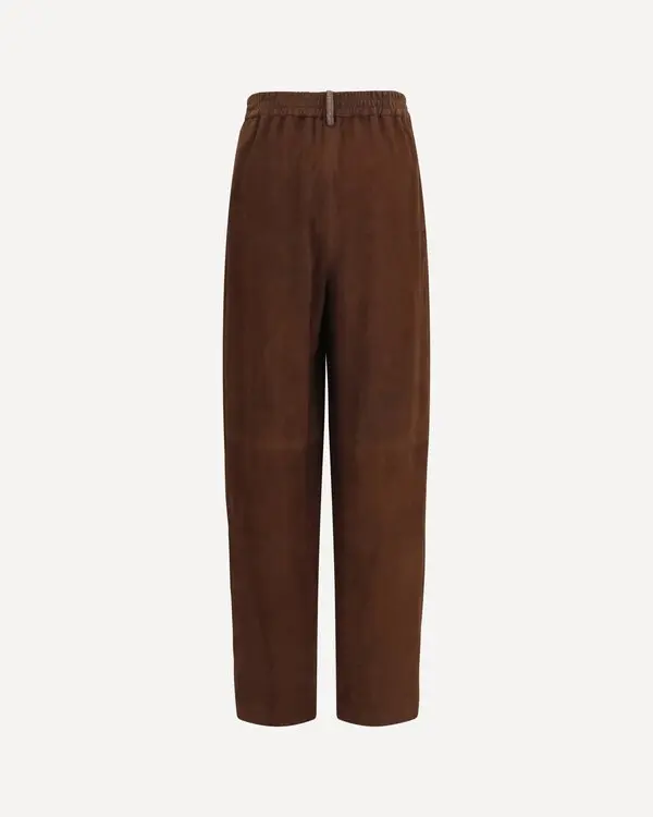 Fabiana Filippi Suede Wide Leg Pants With Monili Detail
