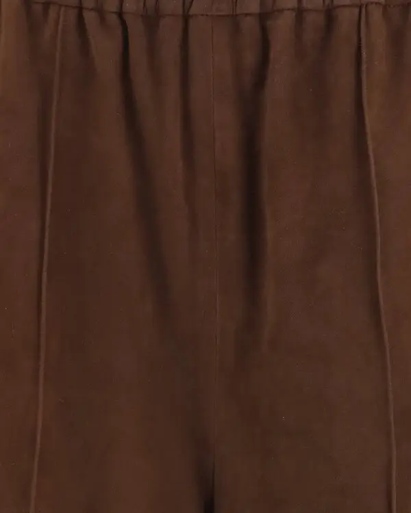 Fabiana Filippi Suede Wide Leg Pants With Monili Detail