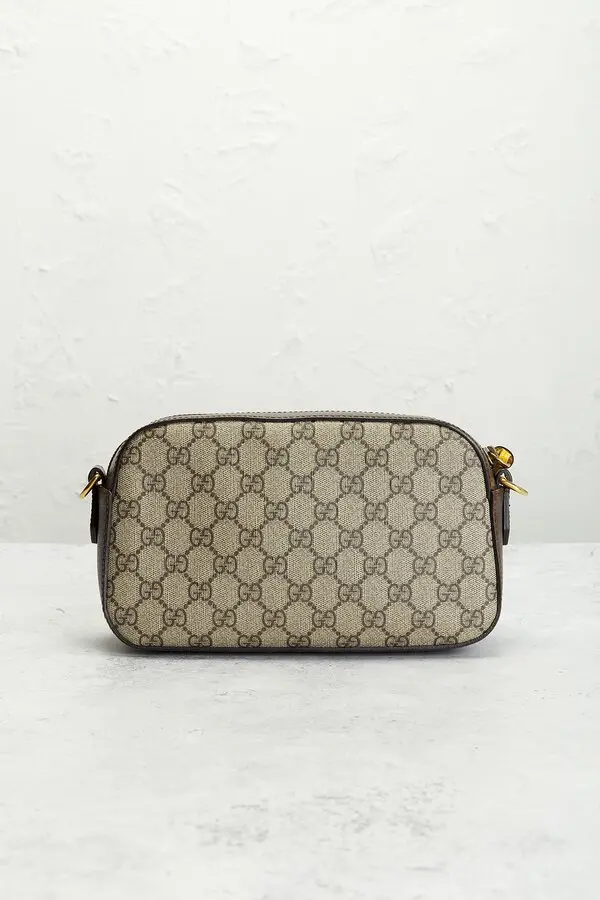 Gucci Neo Vintage Messenger Bag In Gg Supreme Canvas And Calfskin Leather