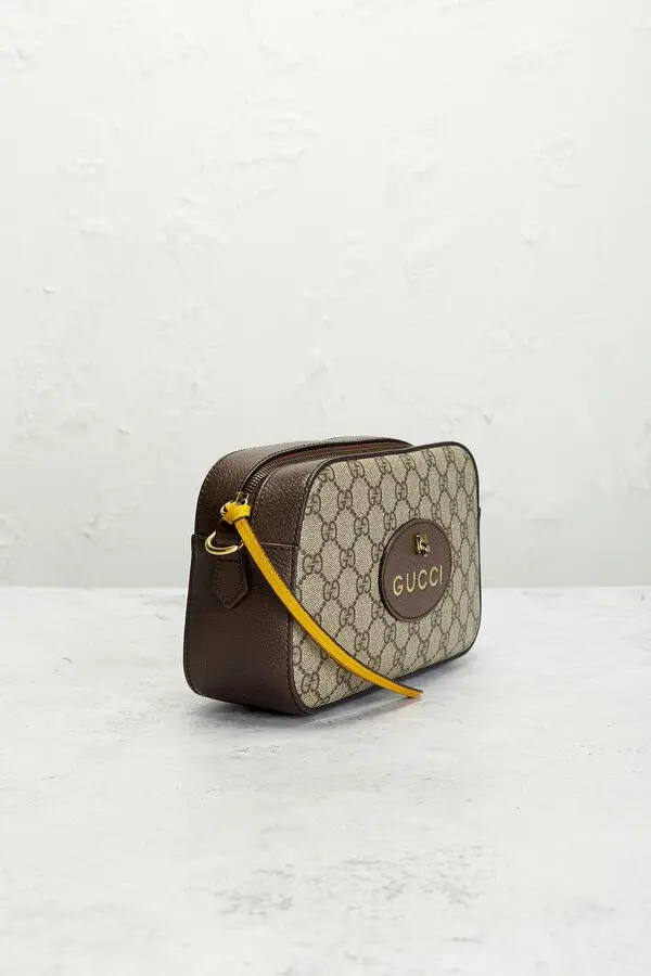 Gucci Neo Vintage Messenger Bag In Gg Supreme Canvas And Calfskin Leather