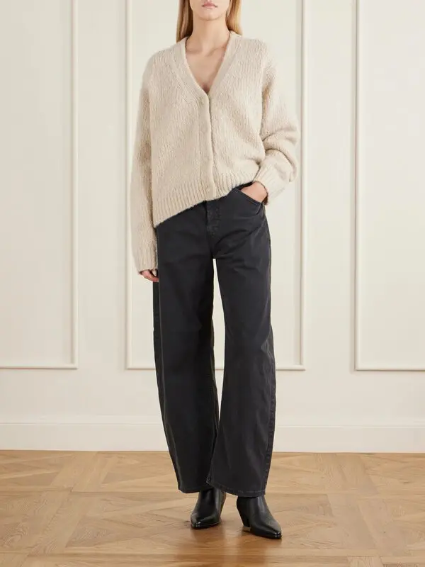 NILI LOTAN Tribeca Barrel-leg Pants - Black