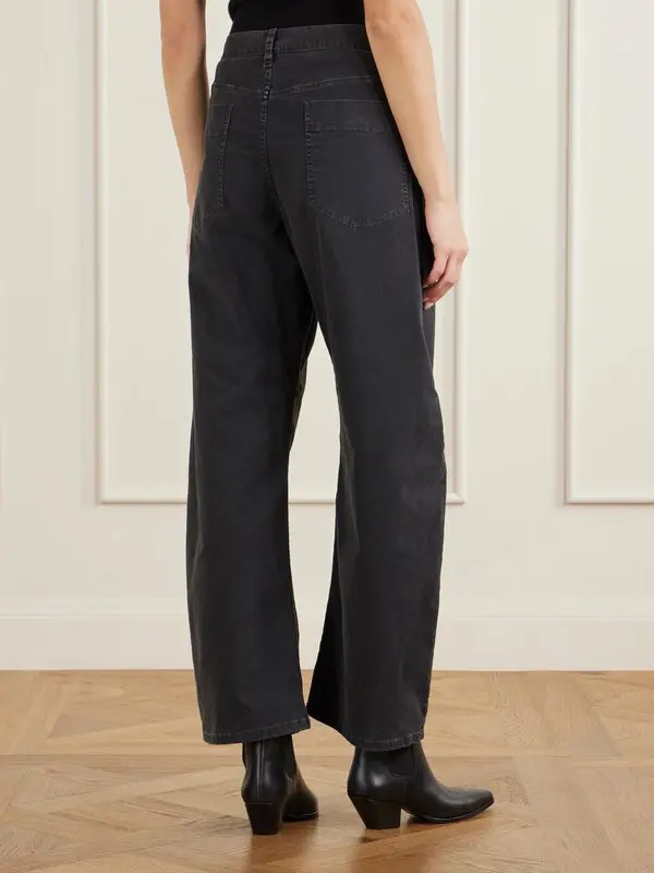 NILI LOTAN Tribeca Barrel-leg Pants - Black