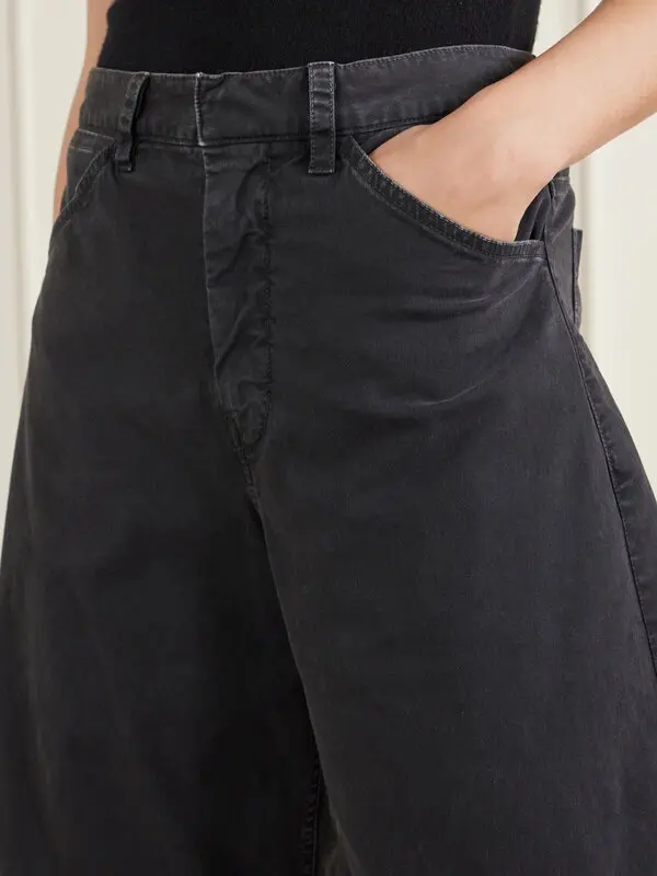 NILI LOTAN Tribeca Barrel-leg Pants - Black