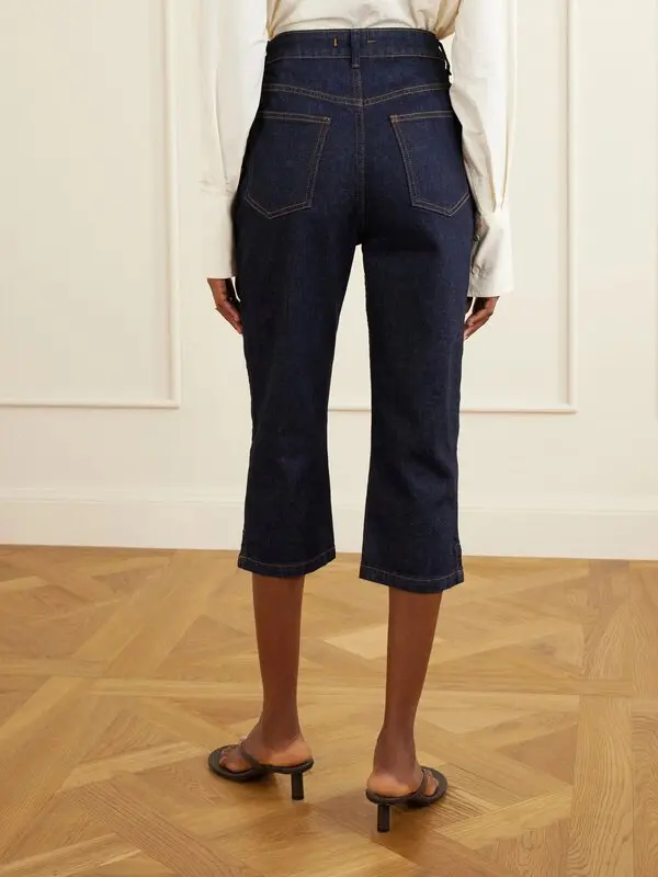 Ossou Russet Stretch Slim-leg Capri Jeans