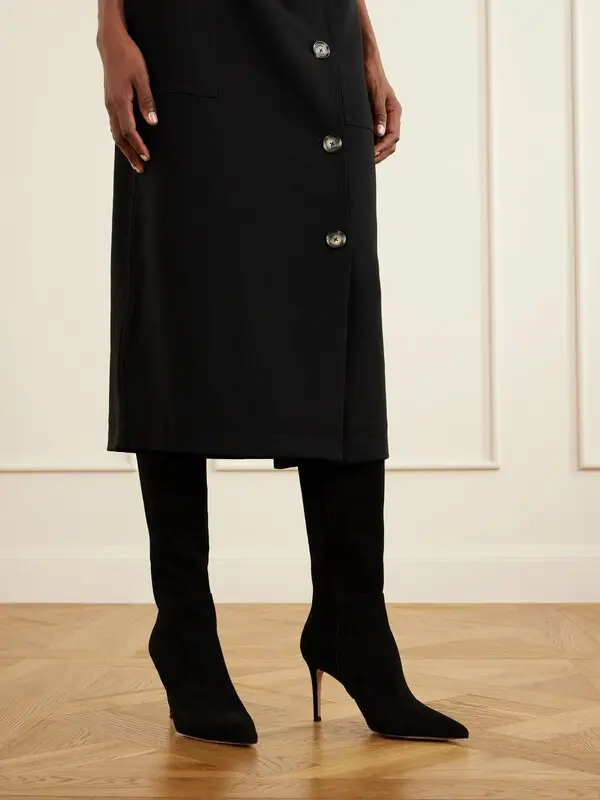GIANVITO ROSSI Levy 85 Suede Knee-high Boots